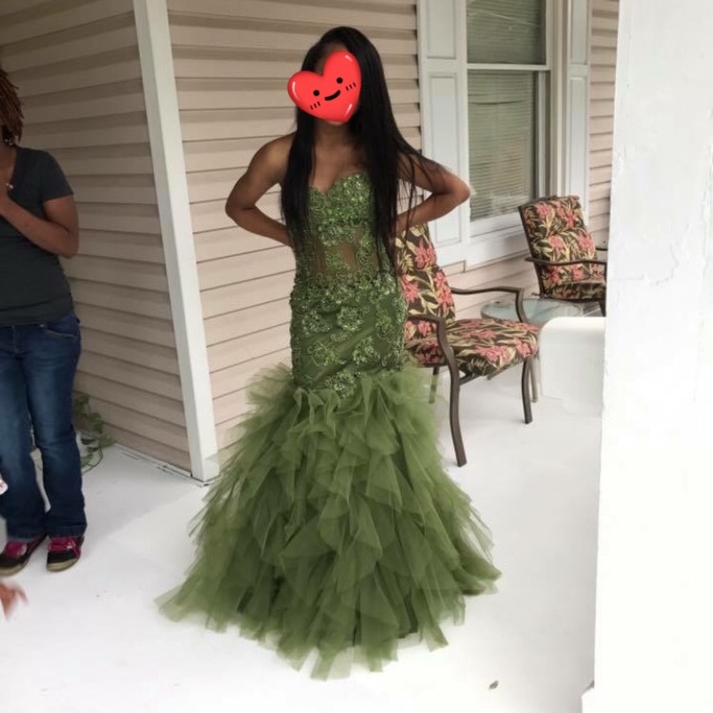 Green Mermaid Prom Dress - Gem
